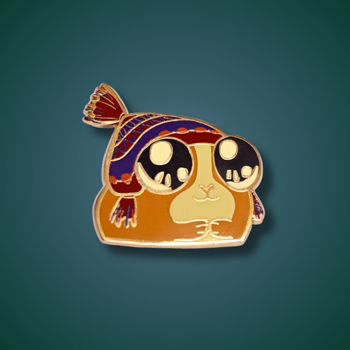 Pin metálico cuy ojitos – Tienda Ninakami